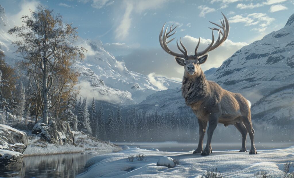 Eikthyrnir - Cerf Gardien de la Source Hvergelmir